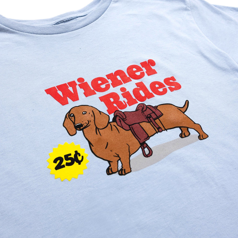 Wiener Rides Light Blue Tee – Danny Duncan