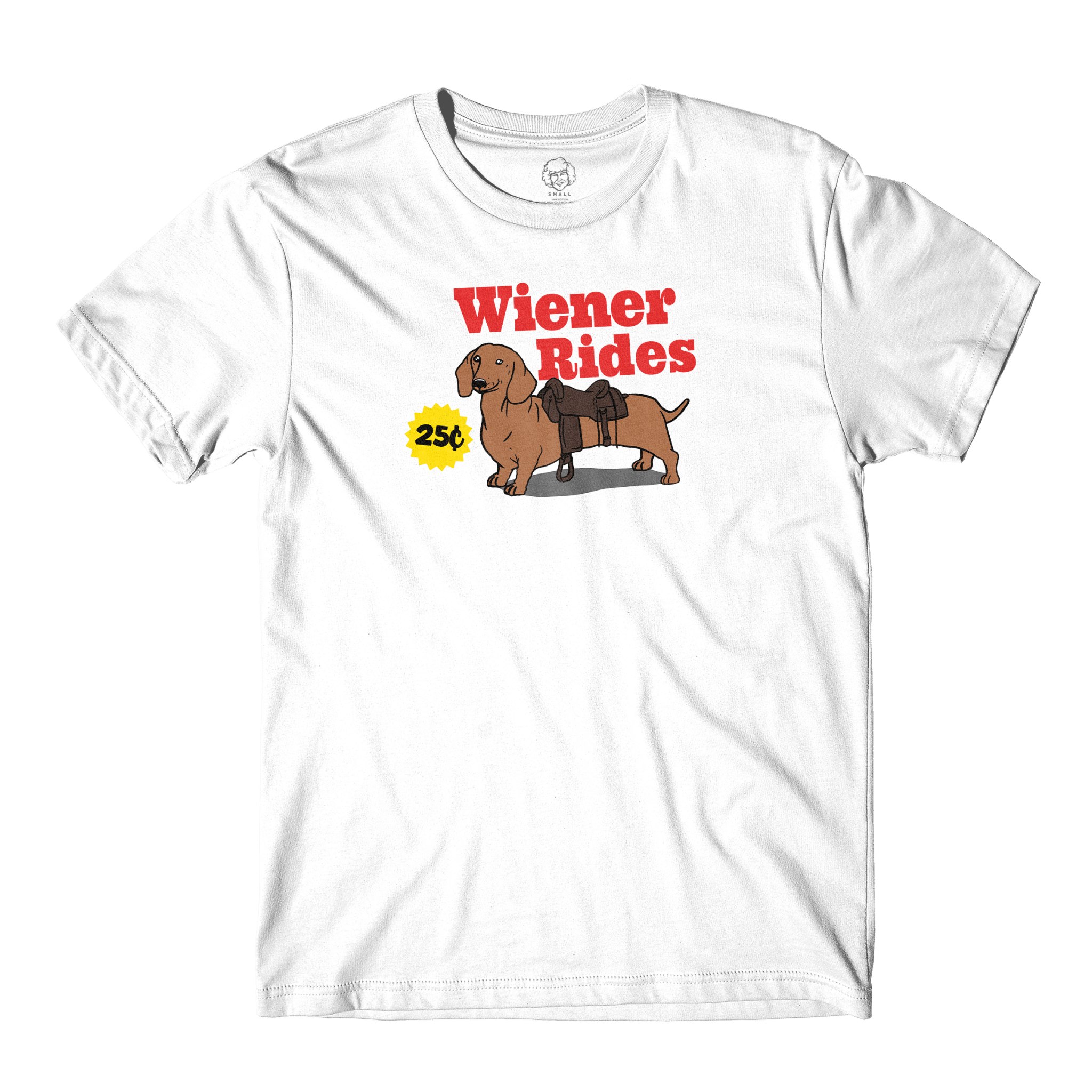 Wiener Rides White Tee – Danny Duncan